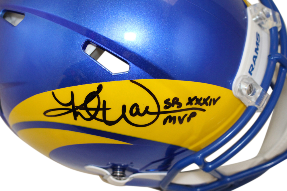 Kurt Warner Signed St Louis Rams Authentic Speed Helmet SB MVP Beckett ...