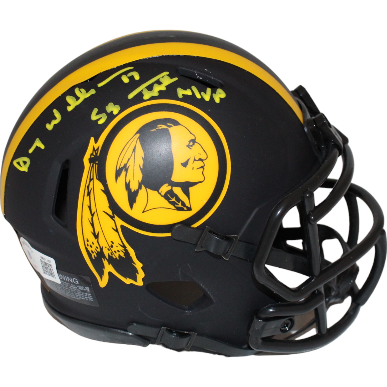 Doug Williams Signed Washington Redskins Eclipse Mini Helmet MVP BAS ...