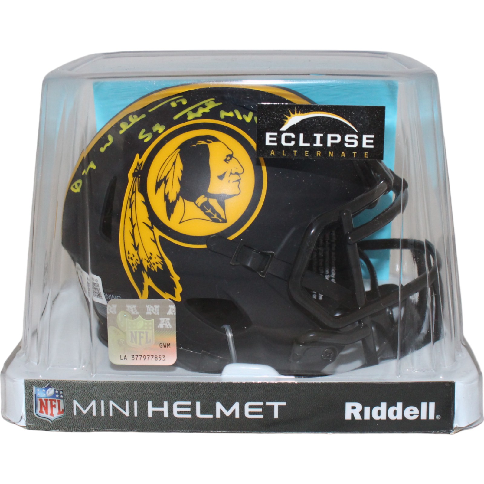 Doug Williams Signed Washington Redskins Eclipse Mini Helmet MVP BAS ...