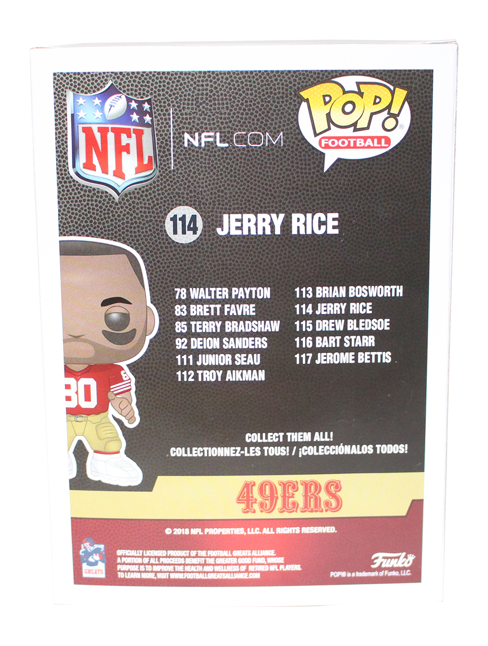 Jerry Rice Autographed San Francisco 49ers NFL Funko Pop #114 BAS 29877 ...